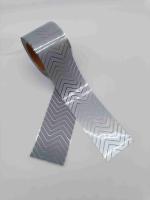 China Silver Stripe Heat Transfer Reflective Vinyl HTV for Safety Workwear 1cm-1.4m Width for sale