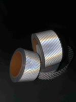 China Silver Reflective Heat Transfer Tape Polyurethane 400cld Custom Pattern for Safety Wear for sale