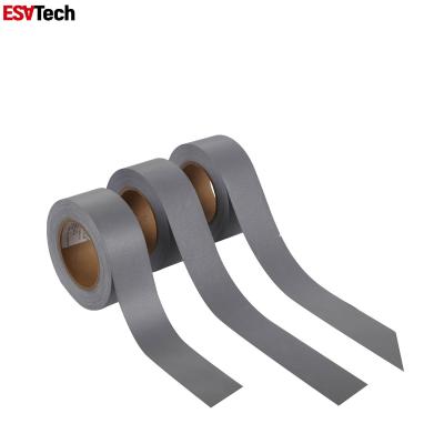 China High Viz Silver Reflective Fabric Tape 140cm Width with R>420cd/lx.m² Reflective Coefficient for Safety Garments for sale