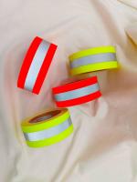 China Flame Retardant Reflective Safety Tape 1m x 50m Roll with 420cd Reflectivity for Industrial Clothing for sale