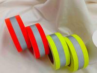 China Flame Retardant Reflective Tape 5cm Width with 450 cd(Lx.m²) Reflectivity - EN20471 Class 2 Certified for sale