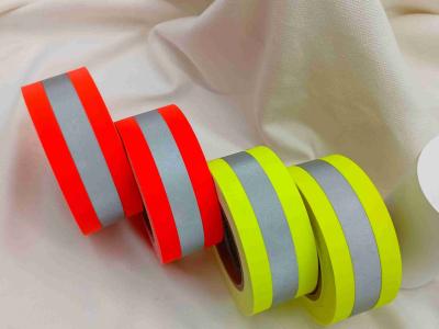China Flame Retardant Reflective Tape 5cm Width with 450 cd(Lx.m²) Reflectivity - EN20471 Class 2 Certified for sale
