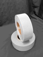 China Perforated Reflective Fabric Silver Safety Tape 1m x 50m Roll with 420cd Reflectivity for PPE Clothing for sale