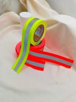 China Flame Retardant Reflective Tape 5cm Width with 450 cd(Lx.m²) Reflectivity - EN 20471 Certified Safety Fabric for sale