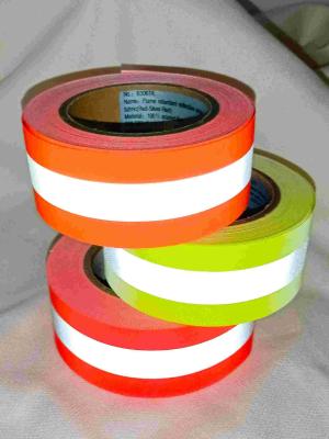 China Flame Retardant Reflective Tape Silver 2 Inch Polyester Webbing EN ISO 20471 Class 2 for sale