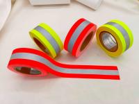 China Sew-On Retro Reflective Safety Tape 1m x 50m Roll, 420 cd/lx/m² Reflectivity, EN ISO 20471 Certified for sale