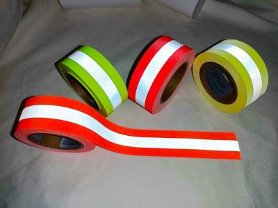 China Reflective Sew-On Safety Tape 1cm-1.4m Width with 420cd Reflectivity for Industrial Clothing for sale