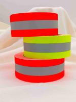 China Fireproof Flame Retardant Reflective Tape 1m x 50m Roll with 420cd/(lx·m²) Reflectivity for Firefighter Uniforms for sale