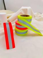 China Flame Retardant High Visibility Safety Reflective Tape 1m x 50m Roll with 420cd Reflectivity for Firefighter Suits for sale
