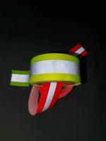 China 5cm Wide 100m Roll Yellow Reflective Tape Class 1 High Visibility Polyester Webbing for Clothing for sale