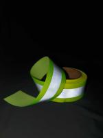 China Green Reflective Elastic Tape 5cm x 50m for Safety Clothing Webbing Strap High Visibility for sale