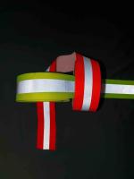 China Custom Reflective Webbing Tape 1x0.5cm with 380cd Retro-Reflectivity for Safety Vests and Bags for sale