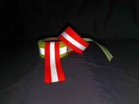 China Custom Reflective Webbing Tape 1x0.5cm with 380cd Retro-Reflectivity for Safety Vests and Bags for sale