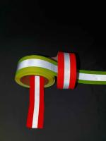 China High Visibility Fluorescent Oxford Tape 5cm Width for Safety Wear Clothing for sale