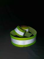 China Green Reflective Elastic Tape 5cm x 50m for Safety Clothing Webbing Strap High Visibility for sale