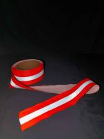 China High Visibility Reflective Fabric 5cm x 50m Fluorescent Strips for Safety Garments Bags Hats for sale