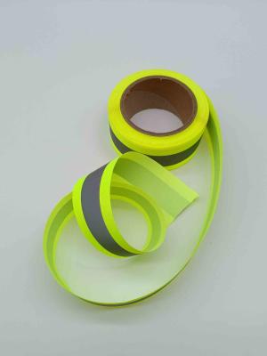 China 50mm Reflective Webbing Tape 5cm Width Flame Retardant Safety Material for Protective Clothing EN471 Certified for sale