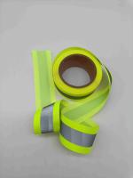 China Green Reflective Elastic Tape 5cm x 50m for Safety Clothing Webbing Strap High Visibility for sale