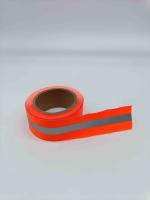 China High Visibility Reflective Fabric 5cm x 50m Fluorescent Strips for Safety Garments Bags Hats for sale