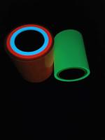 China Blue Green Fluorescent Adhesive Tape 0.61x45.7m Glow in Dark Waterproof Stairs Walls Exit Marking for sale