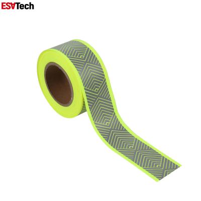 China Green Reflective Tape for Clothes Bags Sportswear 5cm Width EN471 Class 2 for sale