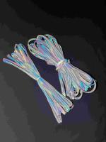 China 20mm & 10mm Dark Iridescent Polyester Reflective Tape with 350-400 cd/lux·m² Brightness for Clothing Safety for sale
