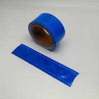 China Custom Blue PVC Reflective Safety Tape 1-10cm Width 50-100m Length for Clothing and Traffic Signs for sale