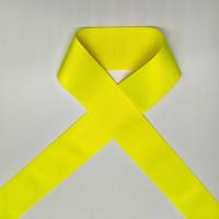 China Custom Logo Elastic Yellow Reflective Webbing 1 Inch for Bags Garment Belts Hats for sale
