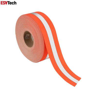 China EN 20471 Class 2 Fireproof Flame Retardant Reflective Tape - 5 cm Width, 450 cd/(lx·m²) Reflectivity for sale