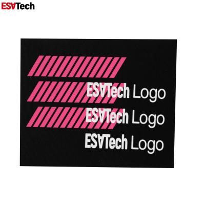 China Personalized Black Text Sans Serif Iron On Clothing Labels - 100 Pieces White Fabric Heat Transfer for sale