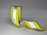 China Fluorescent Fire Resistant Reflective Fabric Tape 5cm 140cm Width EN471 Class2 for sale