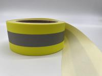 China Fire Resistant Reflective Fabric Tape Yellow Silver Yellow 5cm 140cm Width for Safety Wear for sale