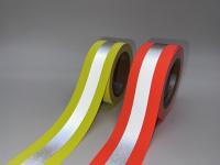 China Cotton Fire Resistant Reflective Tape 7.5cm Width Sew On Orange Silver Orange EN471 for sale
