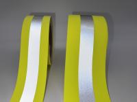 China Fluorescent Color Fire Resistant Reflective Fabric Tape Applied To Fire Protection for sale