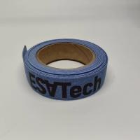China Elastic Reflective Webbing Material 50 Yards/Roll Blue Cotton Canvas Recycled For Bag Straps Safety Applications for sale
