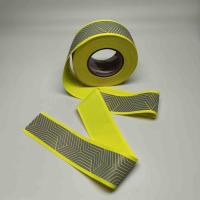 China Yellow High Visibility Reflective Tape 4 Inches Width for Garments Bags Sportswear EN471 Certified for sale