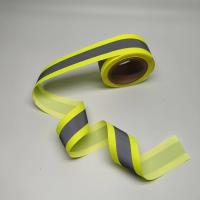 China Custom Reflective Webbing Polyester 5cm Width High Visibility Yellow for Safety Workwear Bags for sale