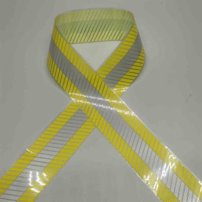 China High Visibility Reflective Fabric Roll - 140cm Width x 100m Length, 0.2mm Thickness with Heat-Activated Adhesive for sale