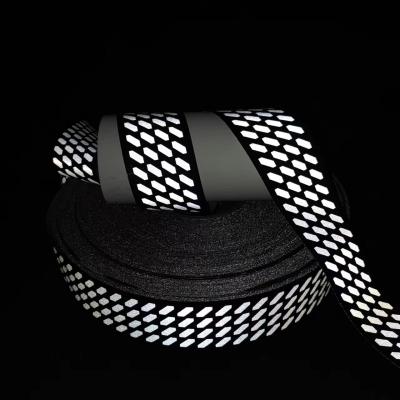 China Highlight T/C Backing Reflective Webbing 5cm Width Colorful Printing for Safety Outwear for sale