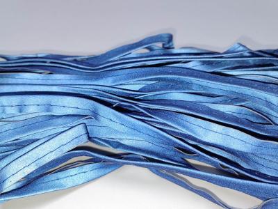 China 2cm Fold In Half High Visibility Blue Reflective Piping Sewing On Garment for sale