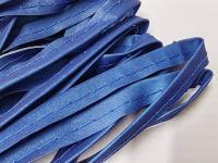 China 2cm Fold In Half High Visibility Blue Reflective Piping Sew On Garment Safety Trim for sale
