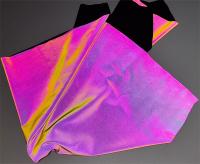 China Colorful Reflective Safety Fabric on Black Base - 50mm Width with 330 cd/lx/m² Reflectivity for Protective Workwear for sale