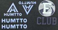 China Custom Fabric Labels 100 Pieces Rectangle Iron On Clothing Labels Black Sans Serif Font for sale