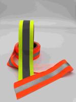 China Cotton Aramid Fiber FR Reflective Tape Silver Yellow Orange 5cm x 50m Roll High Visibility for sale