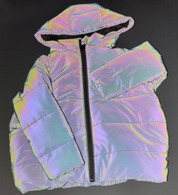 China Rainbow Reflective Luminous Fabric 140cm Width with EN20471 Certification and 25-Wash Durability for sale