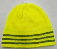China Fluorescent Reflective Beanie Y026 - 98g Acrylic Knitted Hat with EN471 Certification for Outdoor Safety for sale