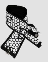 China 5# Black Reflective Closed-End Zipper 3.1cm x 20cm with EN471 Certification and Silver Hexagon Pull Tab for sale