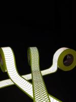 China Fluorescent Yellow Reflective Tape with Custom Patterns for Day & Night Visibility on Safety Garments for sale