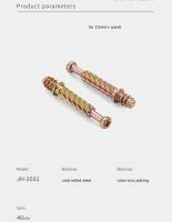 China 40mm Steel Minifix Connecting Bolts With Cam, Furniture Connector For Panel Furniture for sale