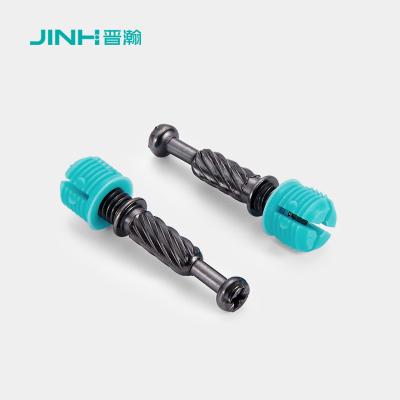 China 32mm Cold-Rolled Steel Minifix Connecting Bolts With Nylon Dowel, Furniture Hardware for sale